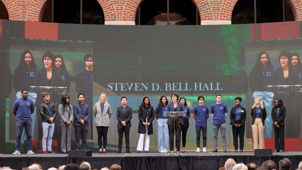 Celebrating groundbreaking for Steven D. Bell Hall