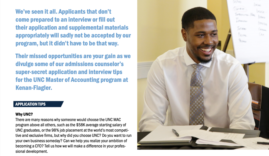 Admissions Tips | UNC Kenan-Flagler Business School